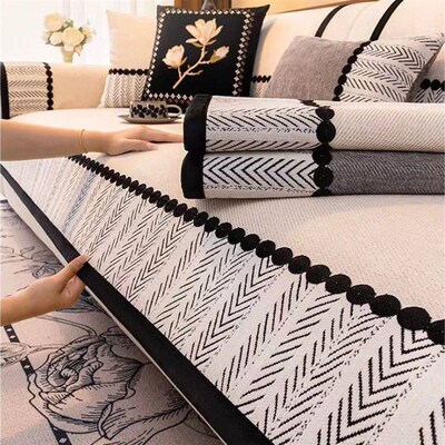 Contrast Hem Twill Chenille Sofa ver for All Seasons Living
