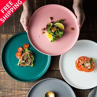 dinner plates ceramic steak plate dishes 西餐盘 western food