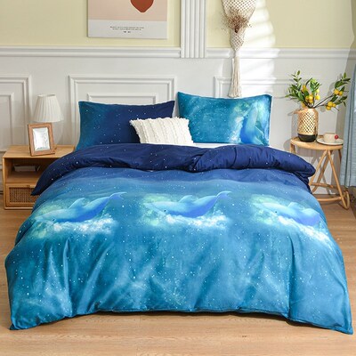 4pc bedding sets bedsheet duvet blanket cover pillowcase bed