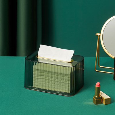 Household Tissue Box Transparent Desktop Tissue Box Pumping