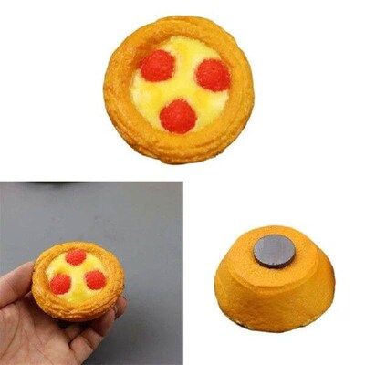 Set of 6 Realistic Simulated Eggs Tarts Model Fake Shaped