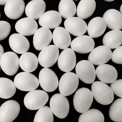 20/50Pcs DIY Easter Eggs Painting Foam White Easter Eggs for