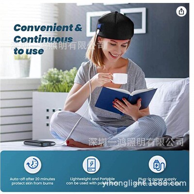 LED hair cap, red light hair cap, infrared heating cap