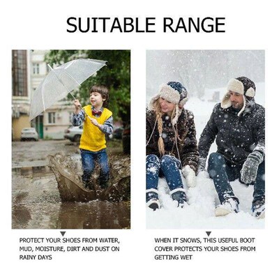 10 Pcs PE Material Shoe Covers Waterproof Boot Disposable