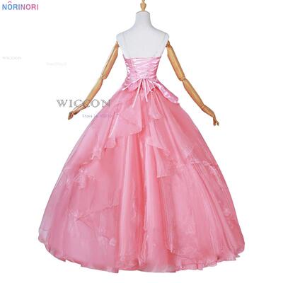 Movie Cosplay Wicked Glinda Elphaba Cosplay Pink Dress Witch