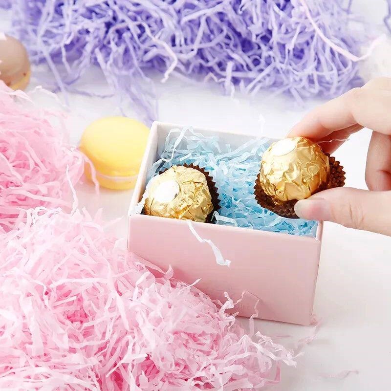 10/50/100g Colorful Shredded Crinkle Lafite Paper Raffia Fil