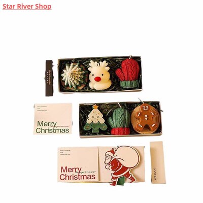 Creative 3-piece Christmas Handmade scented candle gift set