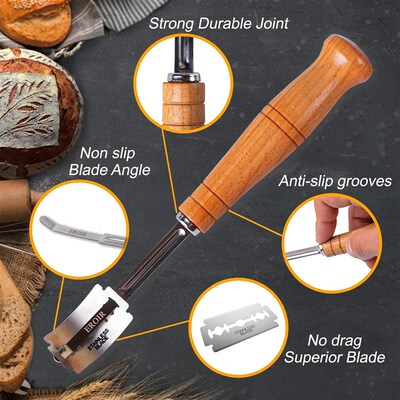 Dough Whisk Bread Lame SourDough Scoring Tool Scraper Proof