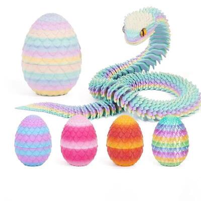 3D Printing Action Figure Snake Egg Toys Creative Sss Relief