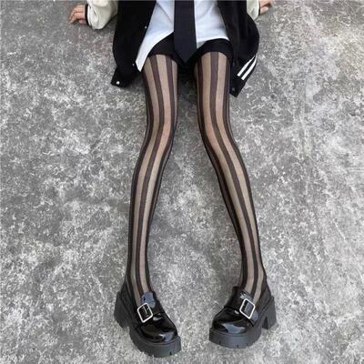 Striped Thigh High Stockings Pantyhoses Lingerie Hosiery Ult