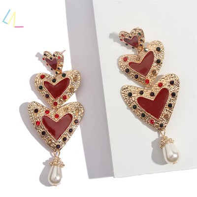 Christmas Bule Drop Earrings For Women Girls Crystal Jewelry