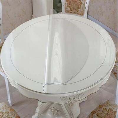 PVC Tablecloth Transparent Waterproof Round Table Cloth Kitc