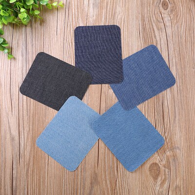 5 Colors Fabric Iron On Patches Appliques (With Glue Back) E