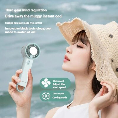 2025 Upgraded Electric Fan Refrigeration Handheld Fan USB Re