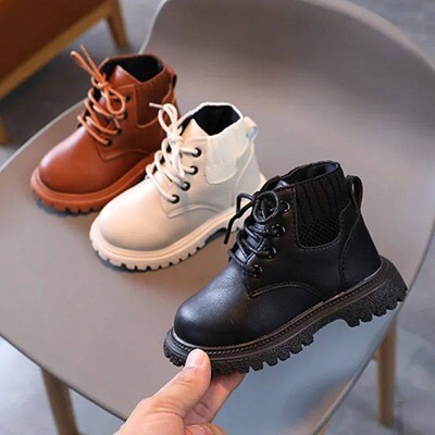 Kids Shoes Boots for Girl Solid Color Autumn Winter Boy Snow