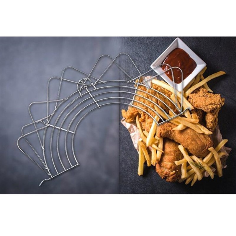 Stainless Steel Oil Drain Rack Semi-circular Folding Oil Fil