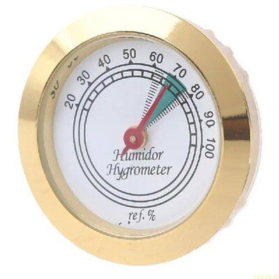 Metal Cigar Musical Instrument Hygrometer Mechanical