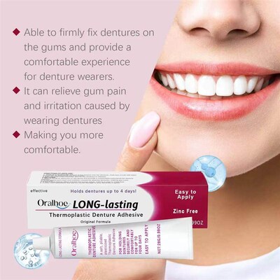 ORALHOE Denture AdhesiveSecure Dentures for Enhanced Comfort
