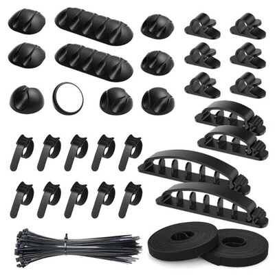Cable Management Organizer Kit, 126Pcs,Cable Sleeve,Self Adh