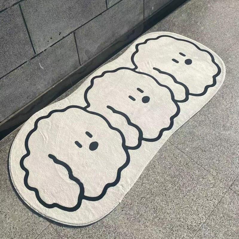 Motley Round Carpet Livingroom Plush Fluffy Rug Home Decor