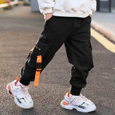 New Spring Boy Pants Children Cargo Pants Fashion Full Lengt