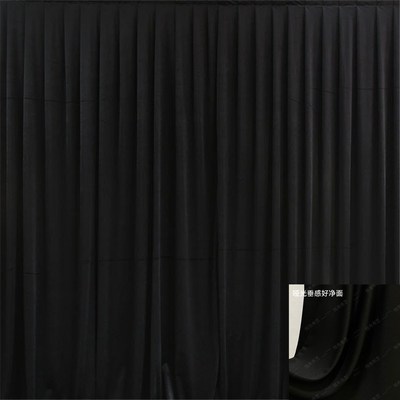 黑色婚庆背景布金丝绒布婚礼黑色背景布幔纱幔舞蹈室背景布窗帘布