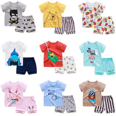 2PCS Outfits  Summer Newborn Baby Boy Clothes TShirtWaves