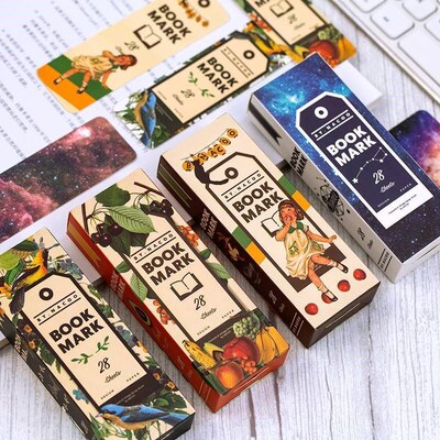 28 pcs1 lot Girl Roaming space Paper bookmarks bookmarks fo