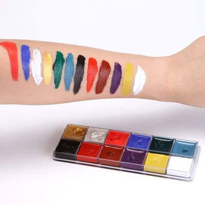 Face Body 12 Colors Oil Painting Paint Pigment Non Toxic Saf