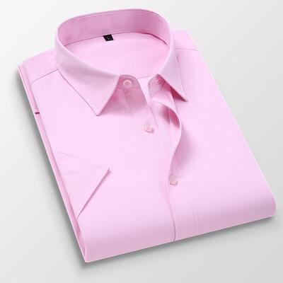 Man Dress Shirt White Button Up Shirt Men Short Sleeve Slim