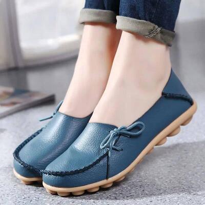 Women Flats Hot Sell Colourful Leather Women Loafers Ballet