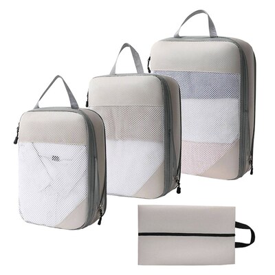 4 Pack Compression Packing Cubes Fr Rucksack Mesh-Kompress