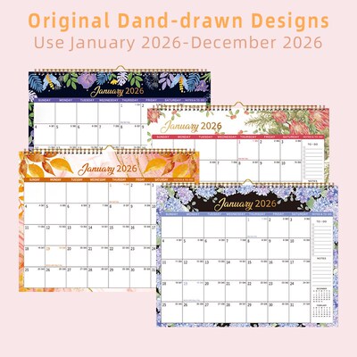 2025/2026 English Wall Calendar Office Wall Decor Check In