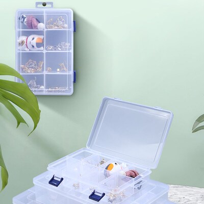Plastic Storage Box Detachable Divider Organizer Tool Compon