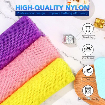 3Pcs African Bath Sponge Exfoliator African Net Sponges