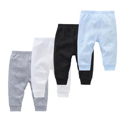 Kavkas 0-12M Cotton born Baby 4 Pcs/lot Boy Girl Pants Solid