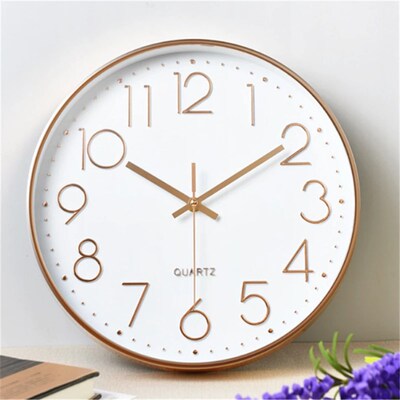Minimalism Wall Clock Classic Nordic Thick Border Quiet Mode