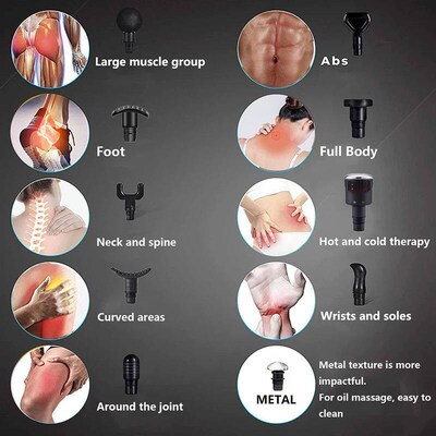 Various Styles of Fascia Gun Massage Head 19mm Caliber Unive