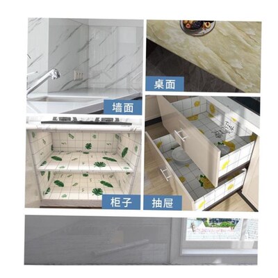 2024 Thick marble sticker wallpaper self adhesive kitchen