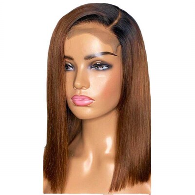 4# Vietnamese Human Hair Wig Straight 13*4 frontal Bob Wigs