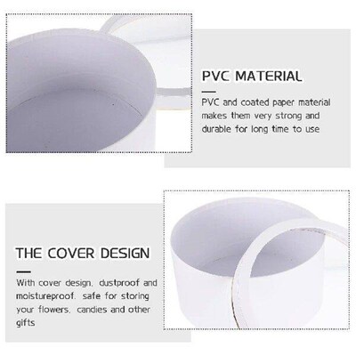 2 Pcs Round Gift Package with Window-Type Holes Floral