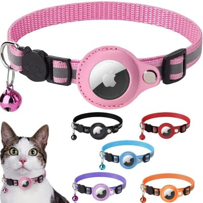 Anti-Lost Cat Collar  Airtag Tracker Protective Case With Be