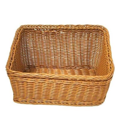 Hand Woven Basket Fruit Holder Lightweight Rustic Slant