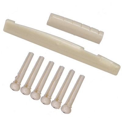 Portable 6-String Guitar Bridge Pins Saddle Nut Acoustic Cat