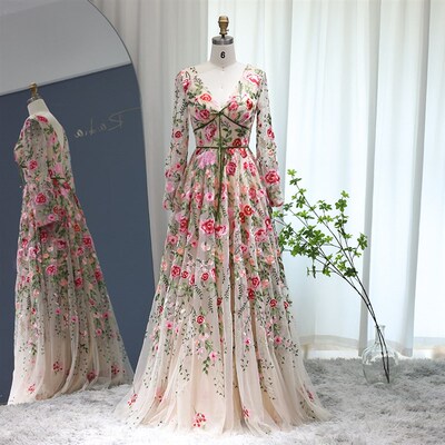 Sharon Said Luxury Embroidery Long Evening Dresses 2023 Gard