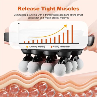 16-Head Fascia Gun High-Frequency Vibration Body Massage Gun