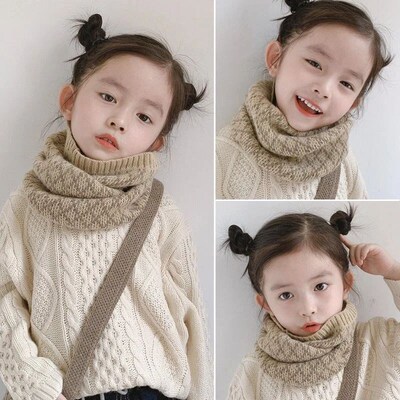 Cute Winter Children Warmer Neck Scarf For Kids Boys Girls N