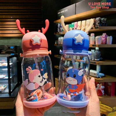 550ML Children Bottle for Outdoor Travel School Cute Cartoon