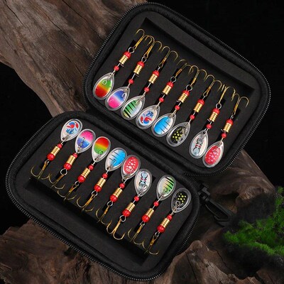 16pcs Metal Spinner Bait Fishing Lure Artificial SpinnerBait