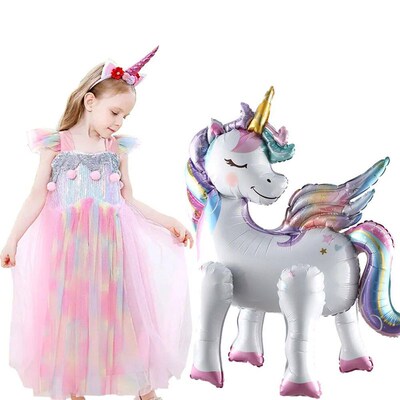 Unicorn Aluminum Film Balloon 3D Standing 66cm Unicorn Kids